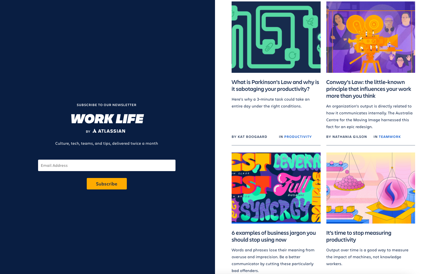 Newsletter - Work Life by Atlassian