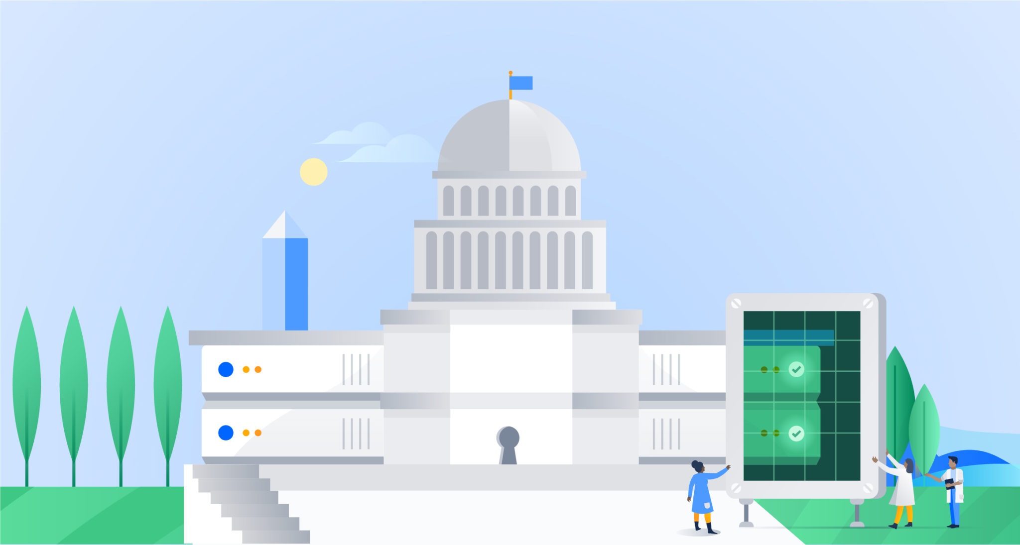 Federal Government Building Cartoon