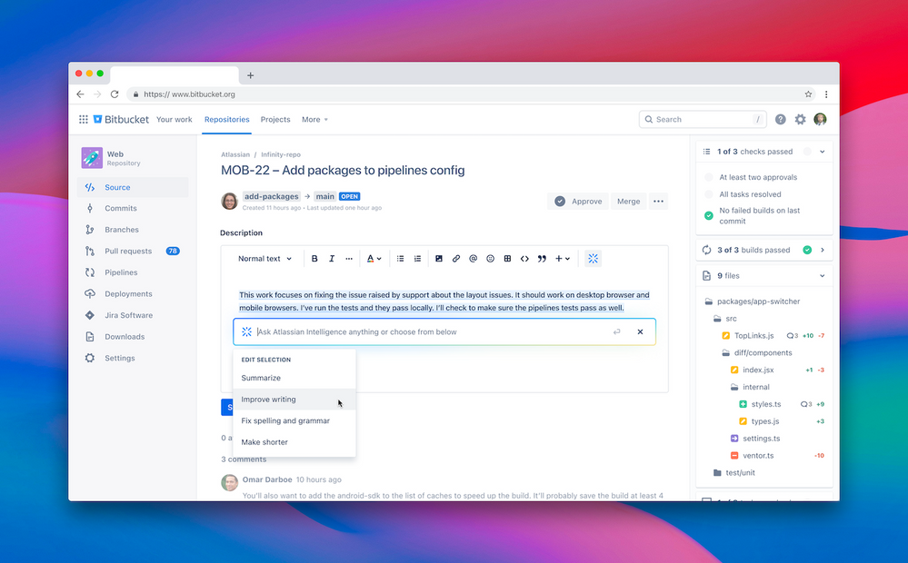 Atlassian Intelligence features for Bitbucket Cloud are now in beta ...